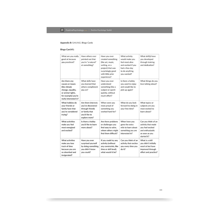 17 Positive Parenting Exercises (PDF)